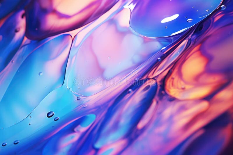 Multi Coloured Neon Liquid Shapes Background, Created Using Generative ...