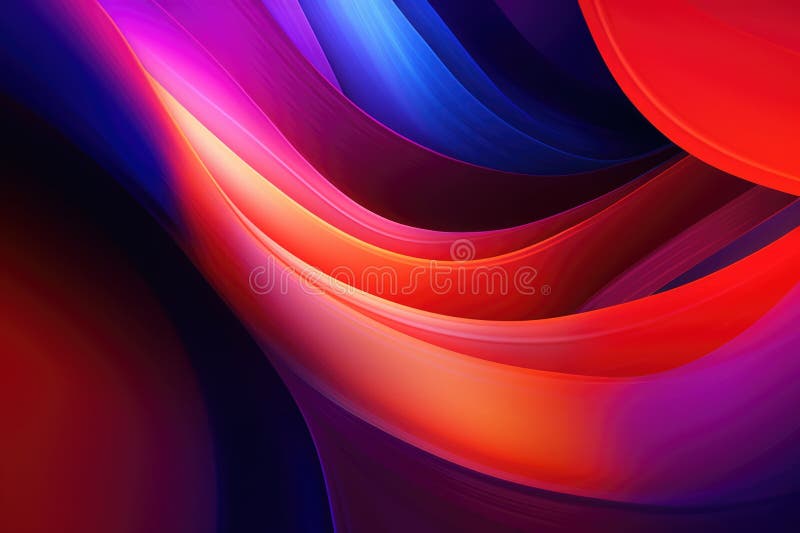 Multi Coloured Neon Waves Background, Created Using Generative Ai ...