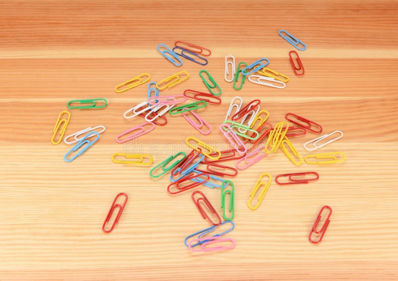 Coloured Paper Clips in a Container Stock Photo - Image of isolated ...