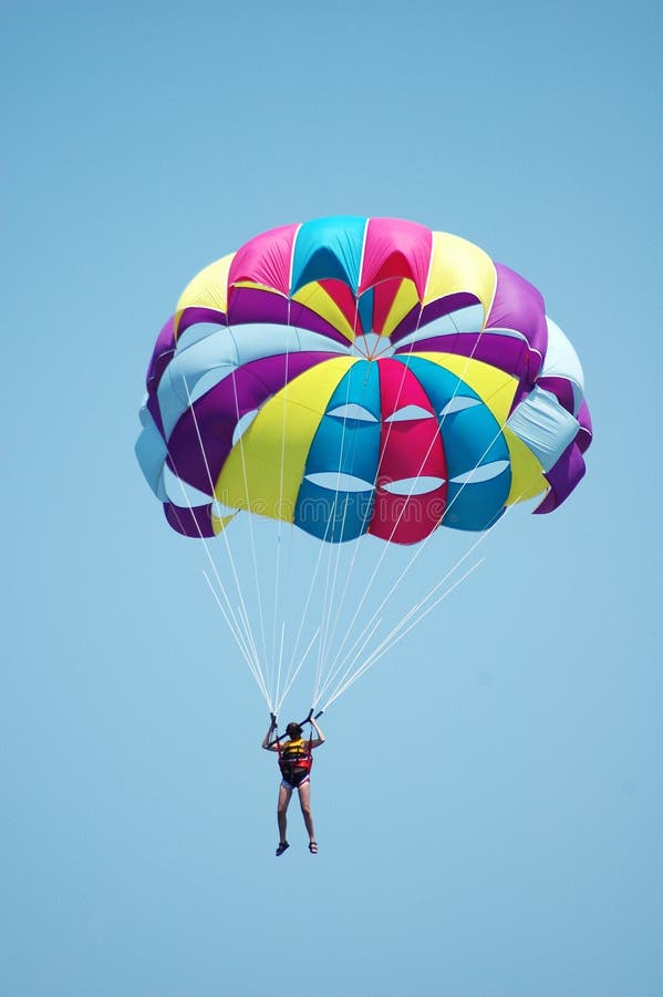 A Couple Flying on a Parachute. Editorial Stock Photo - Image of water ...
