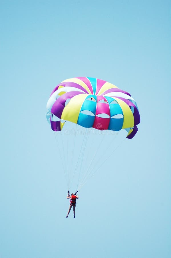 Multi coloured parachute stock image. Image of extreme - 9147913