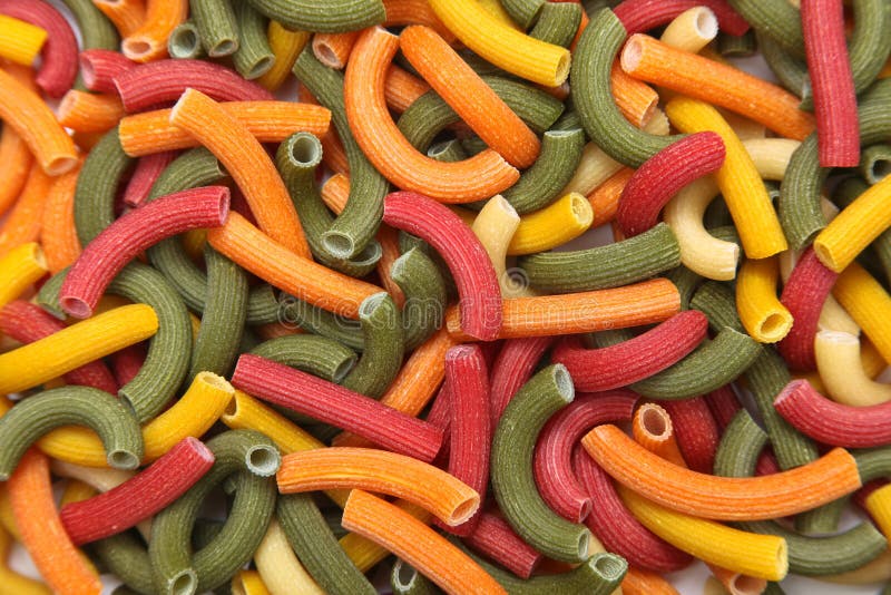 Card with Multicolored Pasta Abstract Background. Creative Food Concept ...