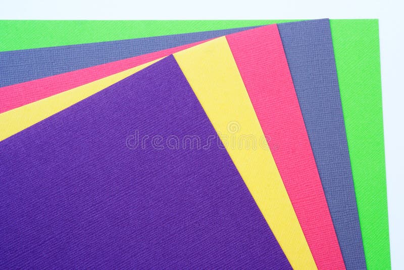 Multi-Coloured Pieces of Paper Stock Photo - Image of crafts, mauve ...