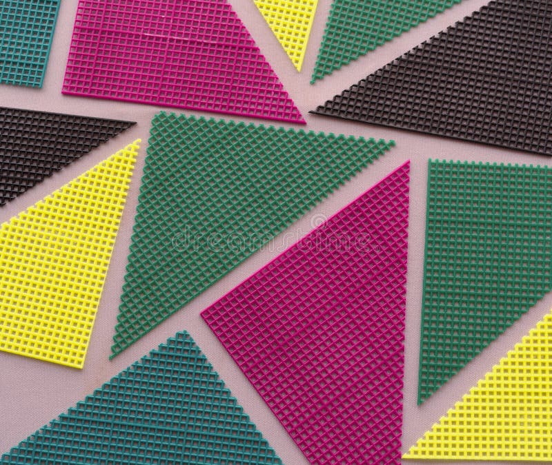 Multi Coloured Plastic Mesh Triangles Stock Photo - Image of green ...