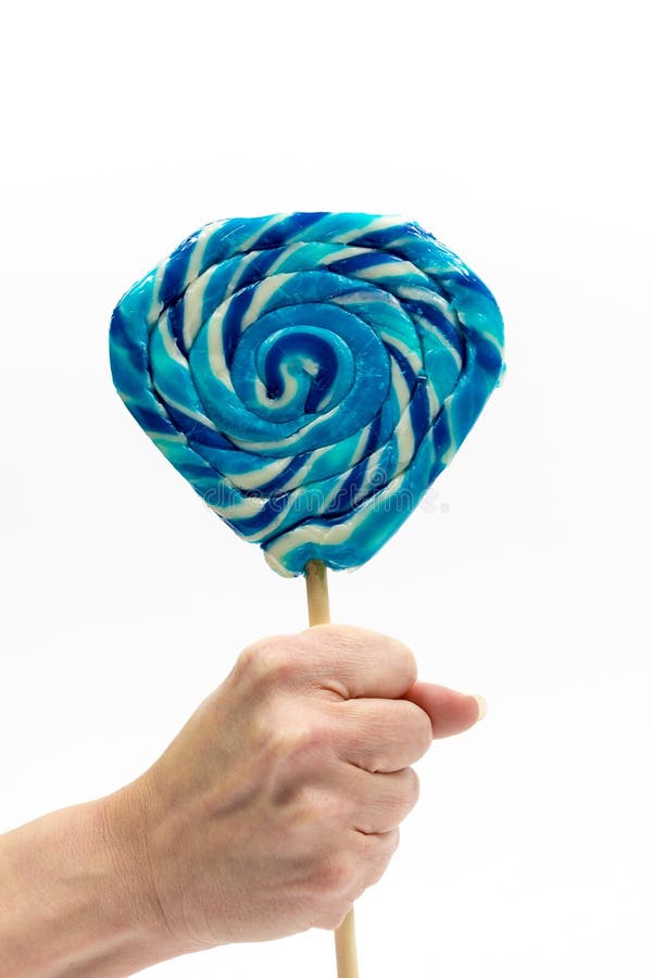 Multi Coloured Round Lollipop in Hand Stock Image - Image of unhealthy ...