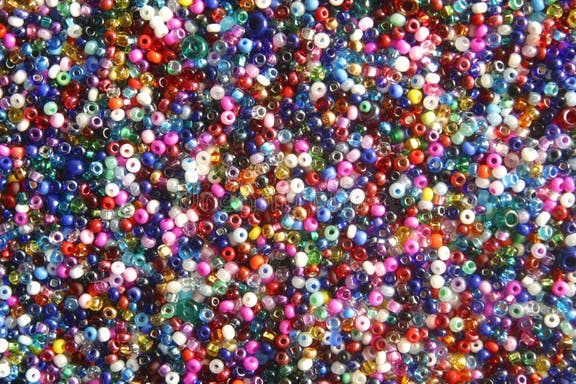Multi-coloured seed beads stock image. Image of tiny, colourful - 65239