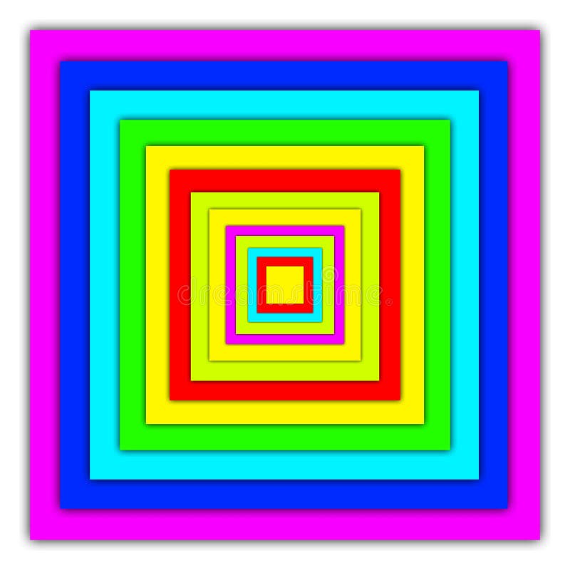 Multi Coloured Square Background Stock Illustration - Illustration of ...