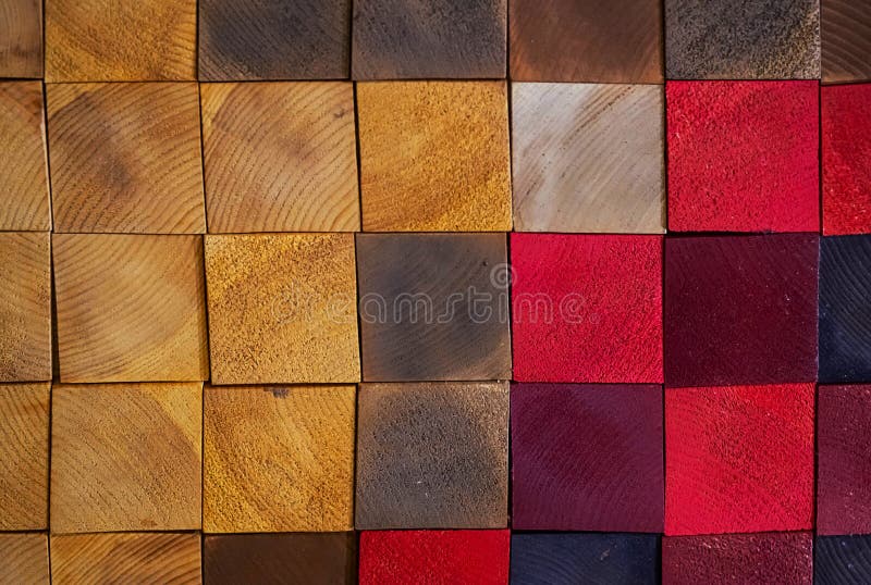Multi Coloured Wooden Texture with Square Pattern. Wooden Plank Panel ...