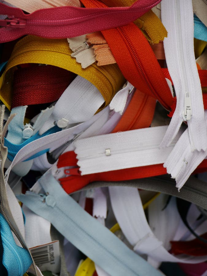Multi coloured zips stock image. Image of sewing, multi - 67549885