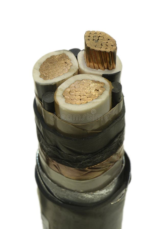Multi-conductor Control and Power Cable., Sheathed Stock Image - Image ...
