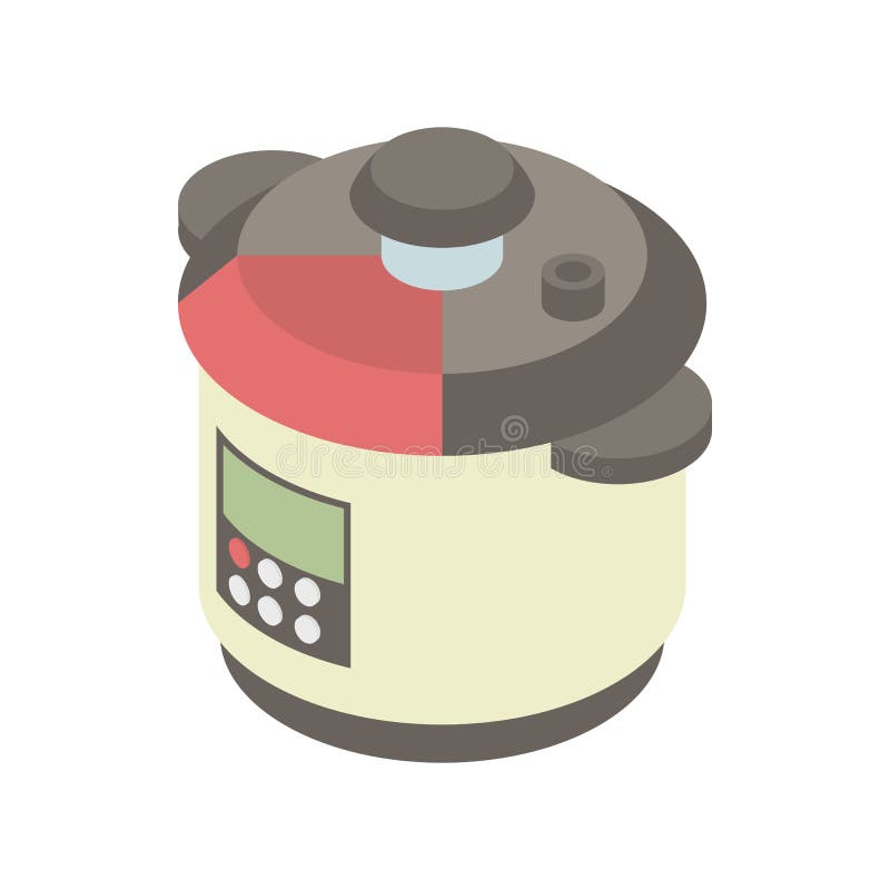 Multi Cooker Icon in Cartoon Style Stock Vector - Illustration of icon ...