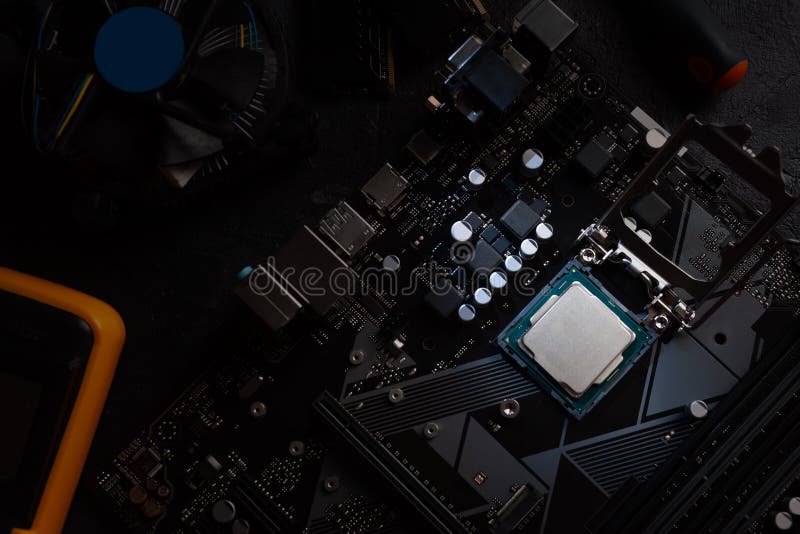 Concept of processor stock photo. Image of data, chips - 12797234