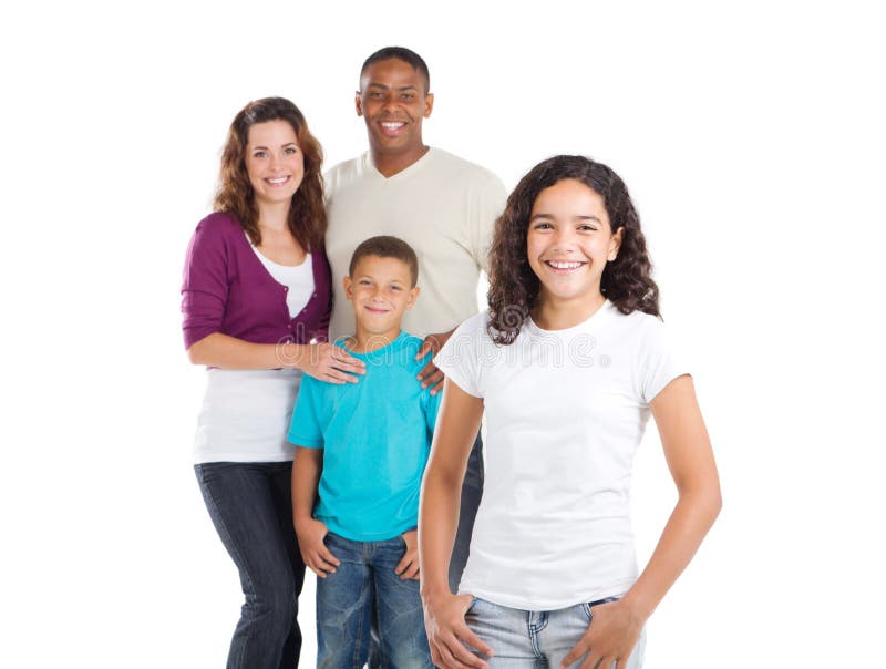 Multi cultural Family stock photo. Image of cutout, energetic - 16841648