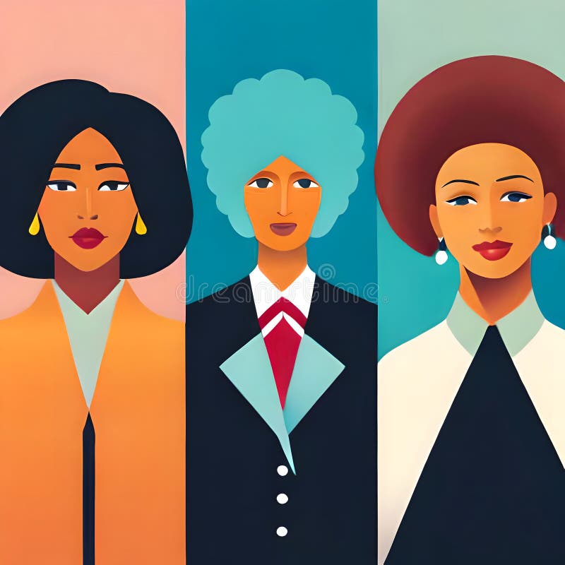 Multi-cultural Group of Women Graphic - Ai Generated Image Stock ...