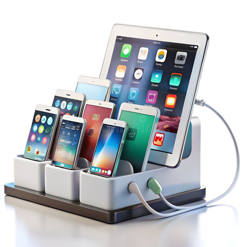 A Multi-device Charging Station Organized Neatly Provides Simultaneous ...