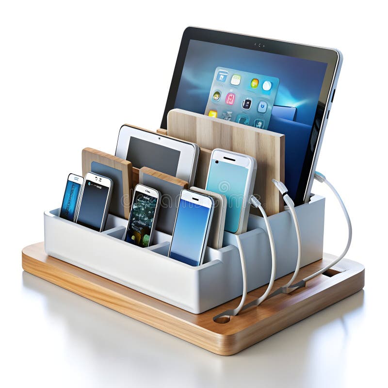 A Multi-device Charging Station Organized Neatly Provides Simultaneous ...