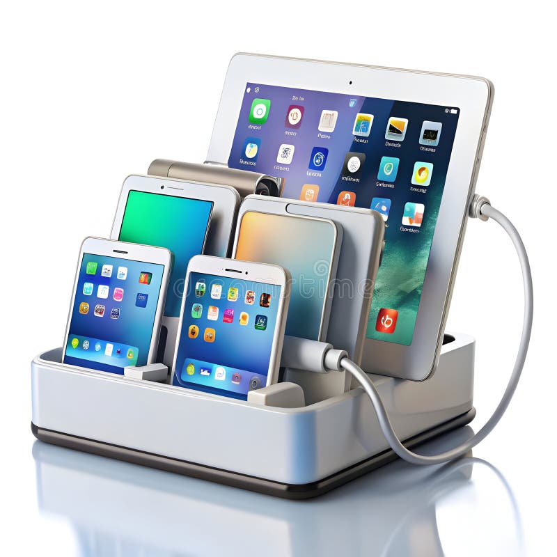 A Multi-device Charging Station Organized Neatly Provides Simultaneous ...