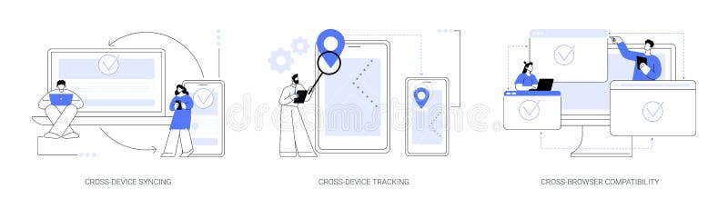 Multi-device Compatibility Abstract Concept Vector Illustrations. Stock ...
