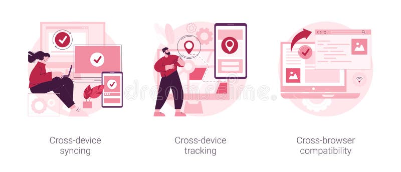 Multi-device Compatibility Abstract Concept Vector Illustrations. Stock ...