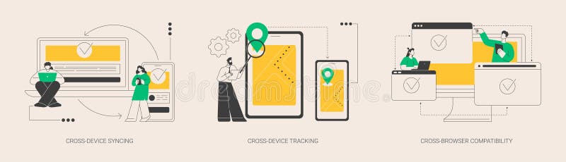 Multi-device Compatibility Abstract Concept Vector Illustrations. Stock ...