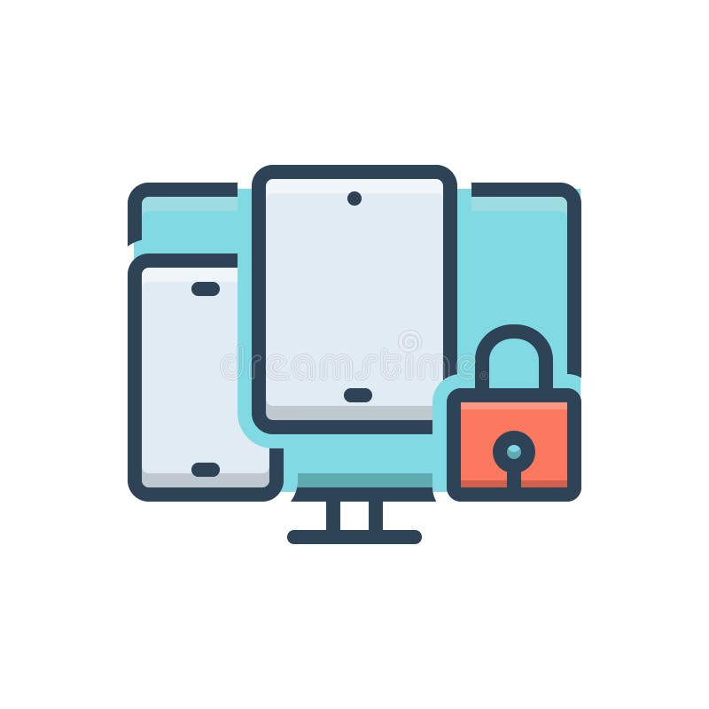 Multi Device Icons: Smartphone, Tablet, Laptop and Desktop Computer ...