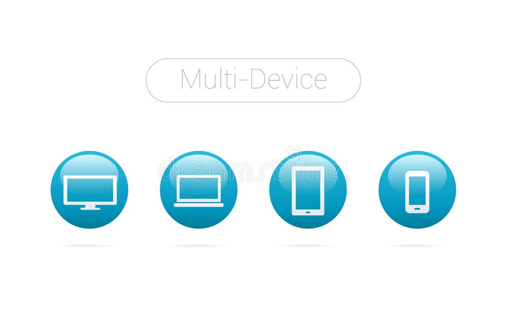 Multi Device Icons stock vector. Illustration of device - 196968878