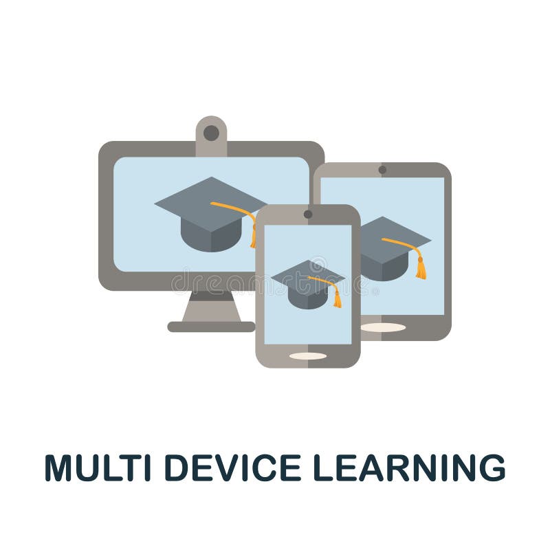 Multi Device Learning Icon. Simple Element from Online Education ...