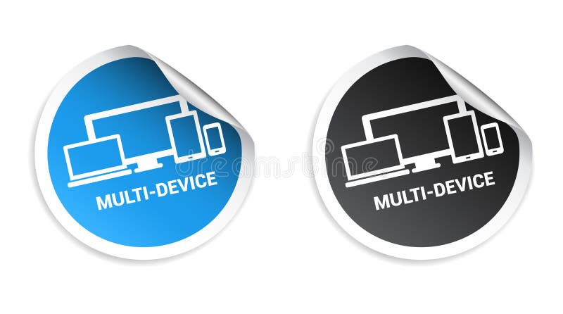 Multi-Device Stickers Vector Stock Vector - Illustration of blank ...
