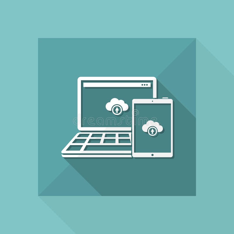 Multi devices cloud icon stock vector. Illustration of mobile - 119150329