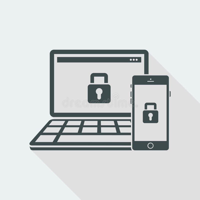 Multi Devices Protection Icon Stock Vector - Illustration of encryption ...