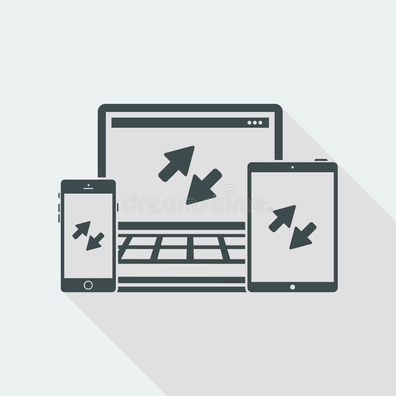Multi Devices Synchronization Icon Stock Vector - Illustration of ...