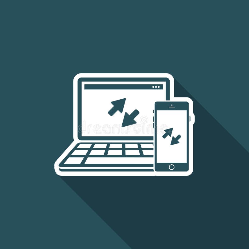 Multi Devices Synchronization Icon Stock Vector - Illustration of ...