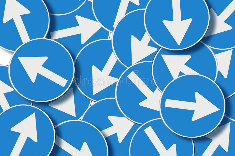 Multi Direction Concept with Road Signs Which Pointed in Different ...