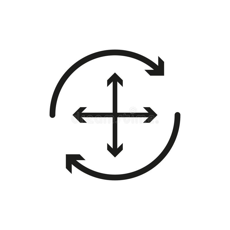 Multi Direction Rotation Icon. Vector Illustration. EPS 10 Stock Vector ...