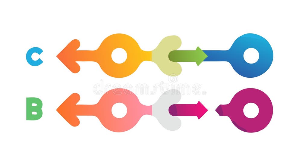 Multidirectional Labeled Arrows Flow Choice, Vector Design Generative ...