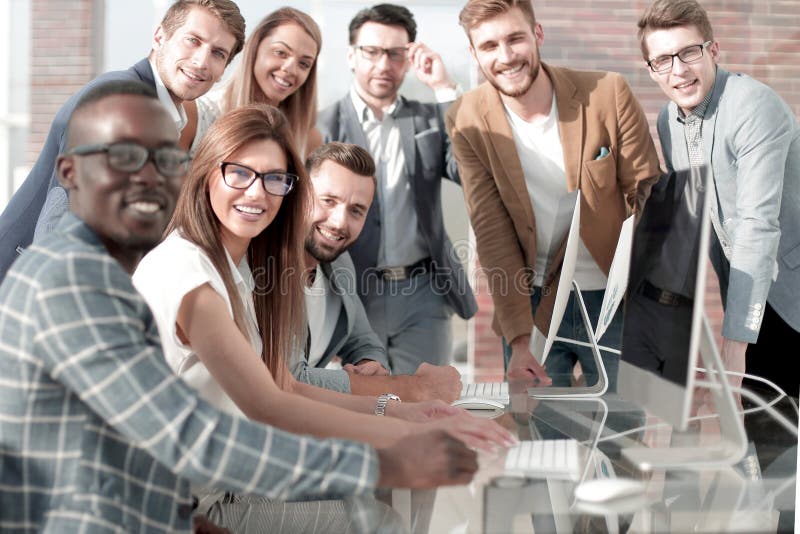 Multi-ethnic Business Team Discusses the Results of Its Work Stock ...