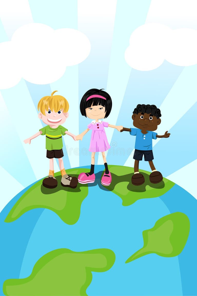 Multi Ethnicity Children Stock Illustrations – 942 Multi Ethnicity ...