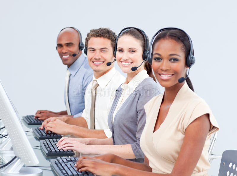 Multi-ethnic Customer Service Representatives Stock Image - Image of ...