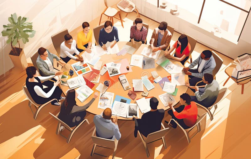 Multi-Ethnic Diverse Group of People in Circle Concept Stock Photo ...