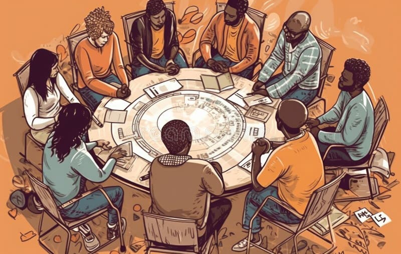 Multi-Ethnic Diverse Group of People in Circle Concept Stock Photo ...