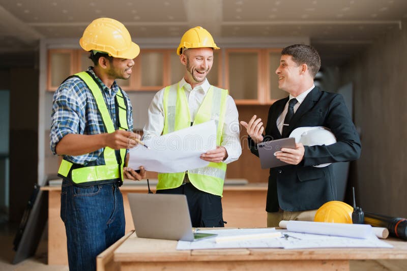 Multi Ethnic Engineer Brainstorming and Measuring for Cost Estimating ...