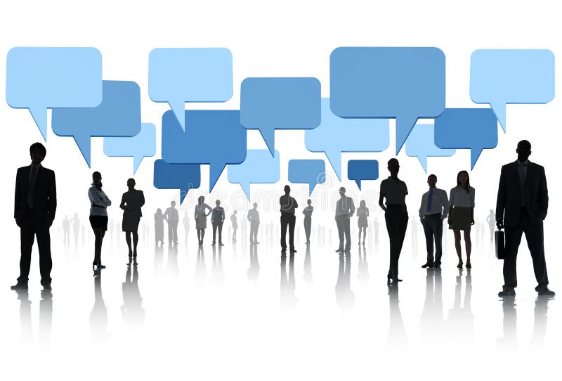 Multi-ethnic Group Business People Speech Bubble Concept Stock Photo ...