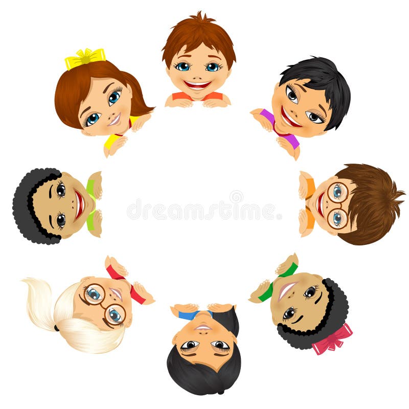 Multi-ethnic Children Group Stock Vector - Illustration of holding ...