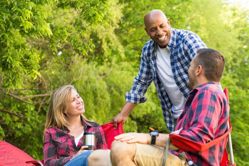 Multi-ethnic Group of Friends Laughing and Talking. Stock Image - Image ...