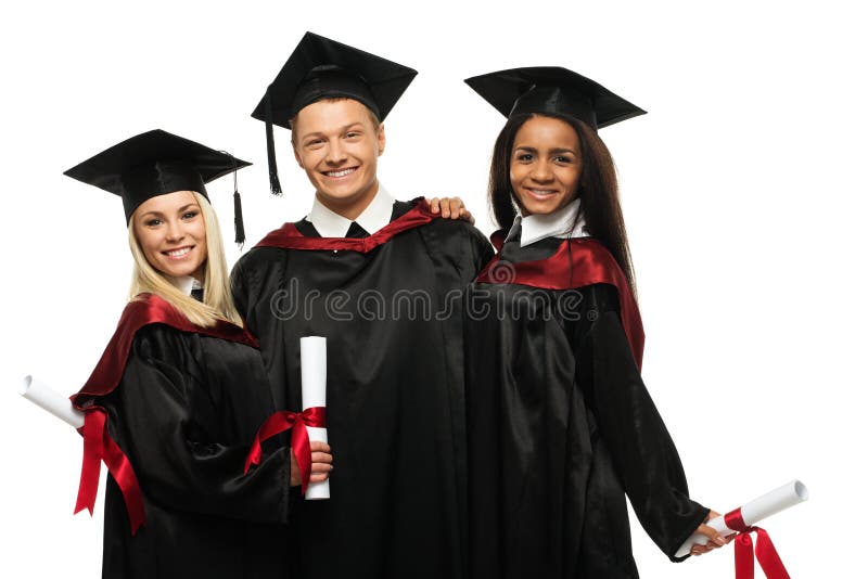 Multi Ethnic Group of Graduated Students Stock Image - Image of ...