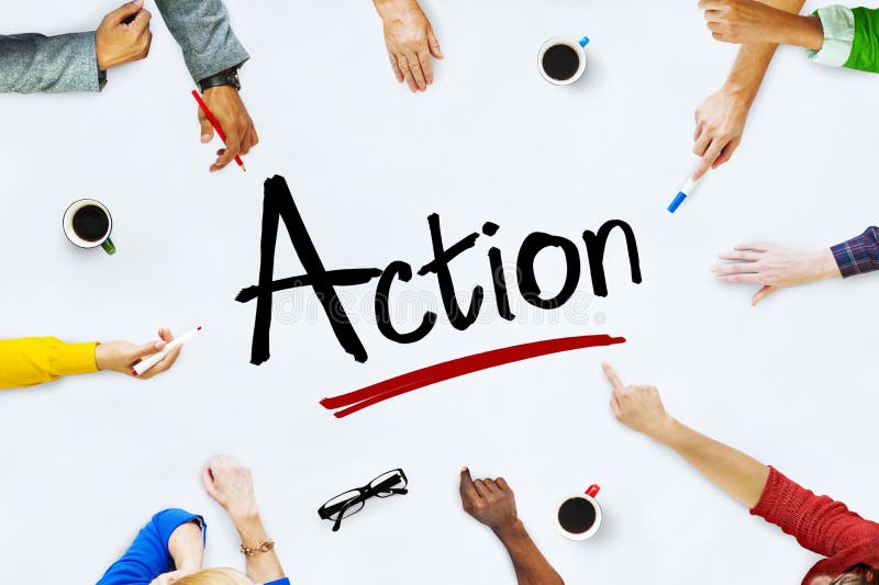 Multi-Ethnic Group of People and Action Concept Stock Image - Image of ...