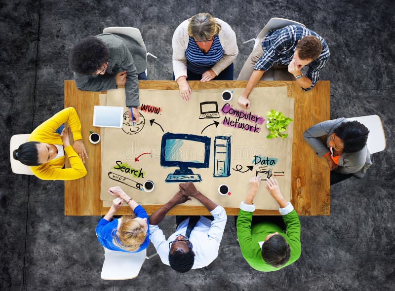 Multi-Ethnic Group of People and Computer Network Concepts Stock Image ... Multi-Ethnic Group of People and Computer Network Concepts Stock Image ...