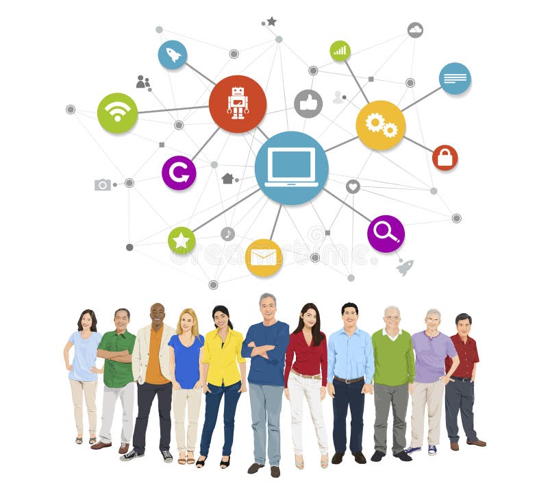 Multi-Ethnic Group People Connection Concepts Stock Image - Image of ...