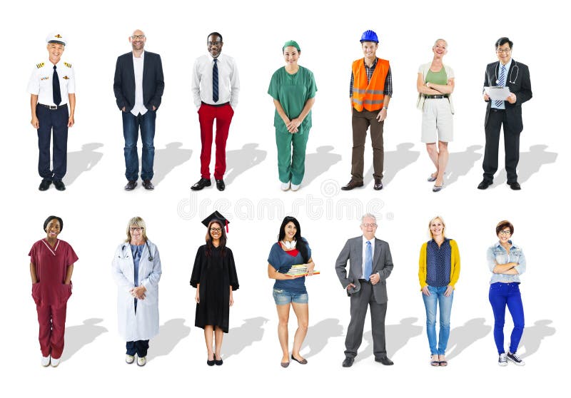 Group of Multiethnic People with Different Jobs Stock Photo - Image of ...