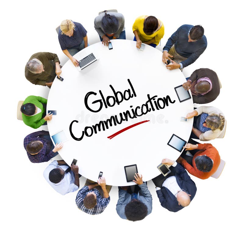 Multi-Ethnic Group of People and Global Communications Concept Stock ...